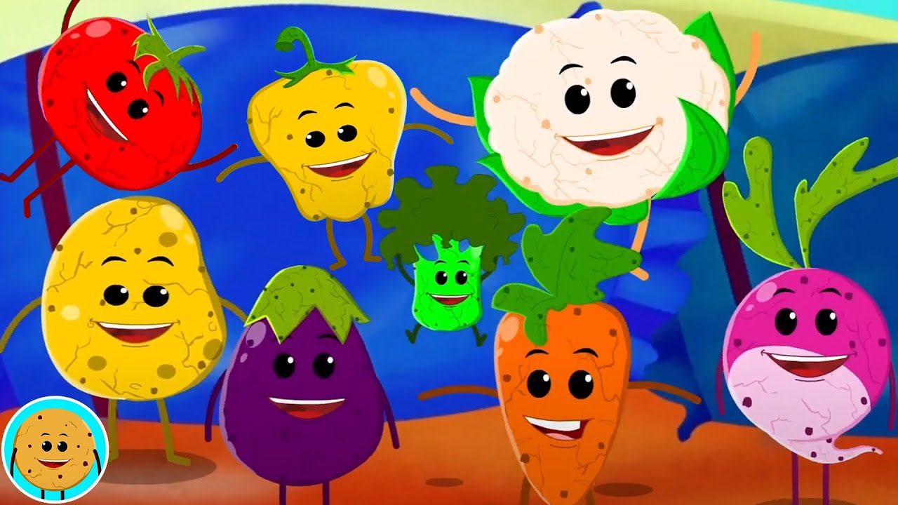 Ten Little Vegetables, Healthy Food Habit, Kindergarten Rhyme for ...