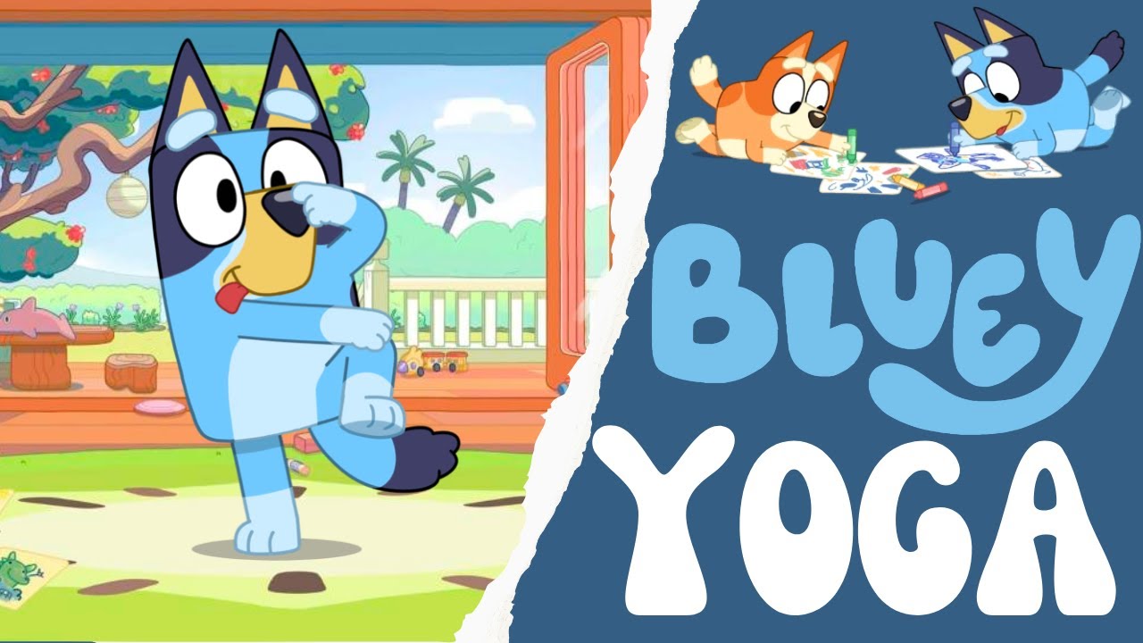 Bluey Yoga | Calming yoga for Kids | PE Cool Down | Brain Break ...